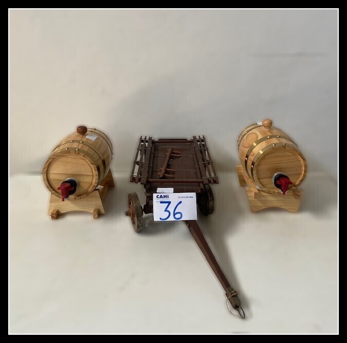 2 X WINE BARREL AND KAKEBEEN WAGON - STC ONLINE WAREHOUSE AUCTION - 14 ...